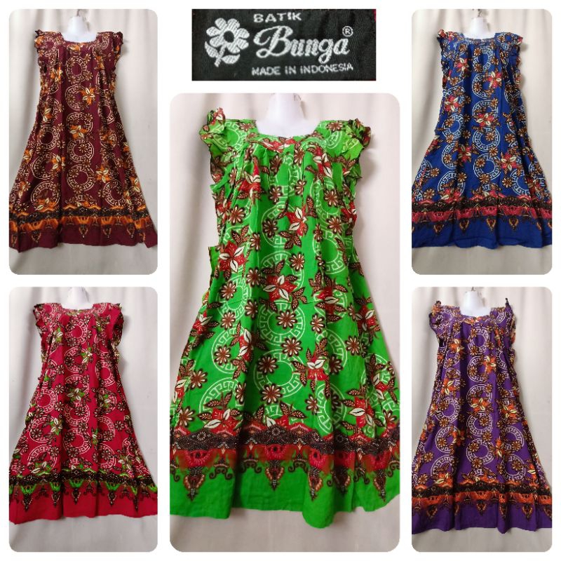 BS1 (Size XL) (Bunga) Baju Tidur Batik/Baju Batik | Batik Night Dress ...