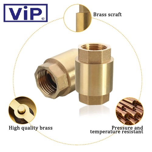 "VIP" BRASS VERTICAL SPRING CHECK VALVE / ONE WAY VALVE / NON-RETURN ...