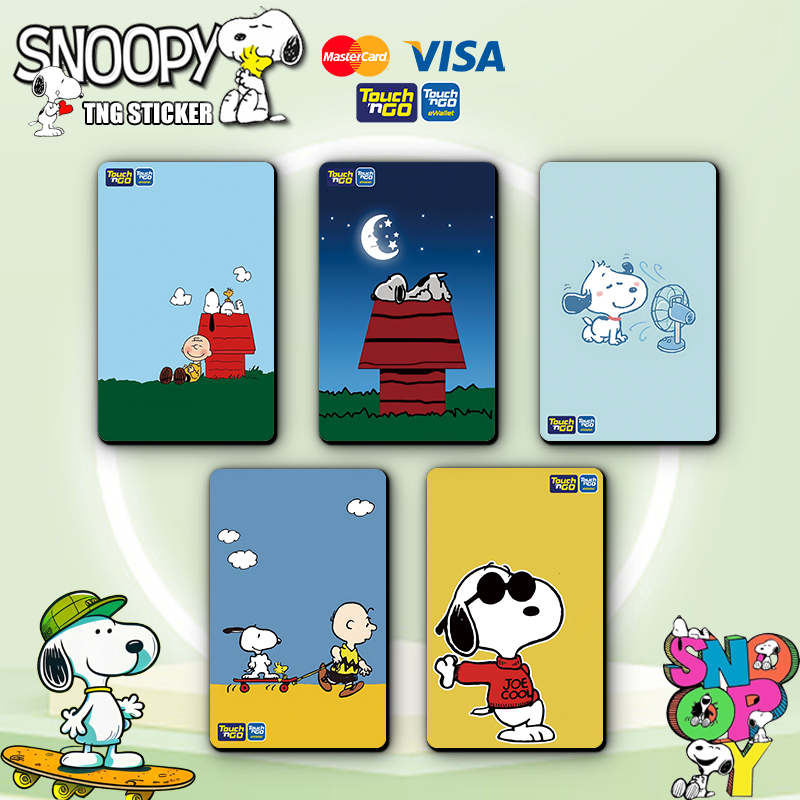 SNOOPY TNG Pelekat - Tng Touch N Go/Bank kad pelekat pelindung (Beli 4 ...