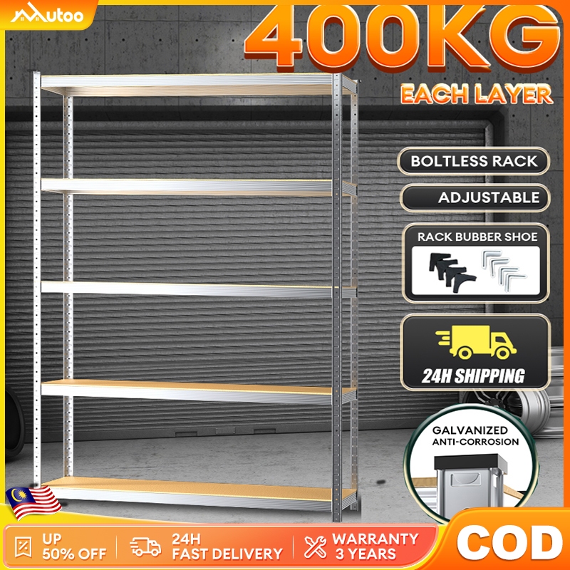 MT 6/5 Tiers Galvanized Shelves Boltless Storage Rack Warehouse Store ...