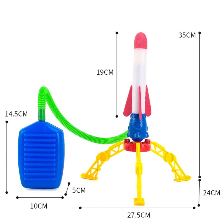 Rocket Toys For Kid Air Rocket Foot Pump Launcher Toys Outdoor Sport ...