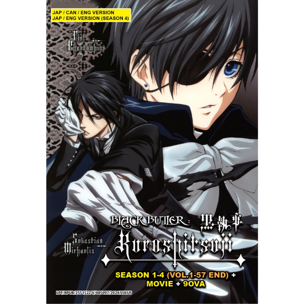 Anime DVD Black Butler: Kuroshitsuji Complete Season 1-3 Movie 9 OVA ...