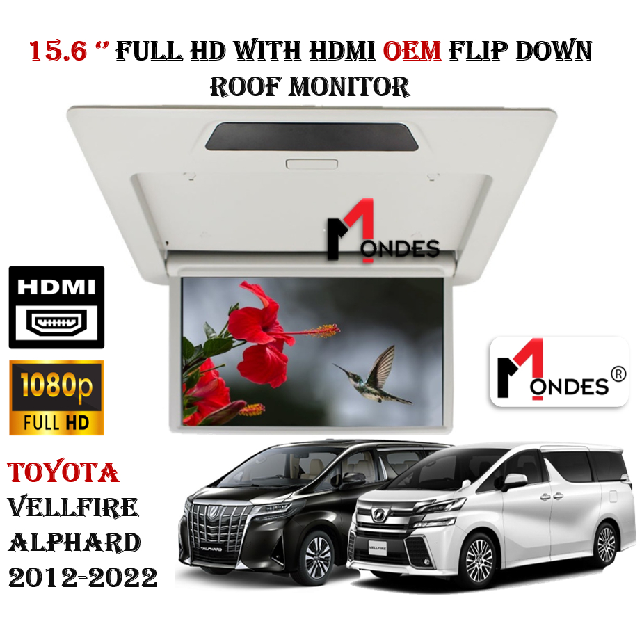 15.6'' TOYOTA ALPHARD VELLFIRE ANH30 2015-2022 Full HD WITH HDMI OEM ...