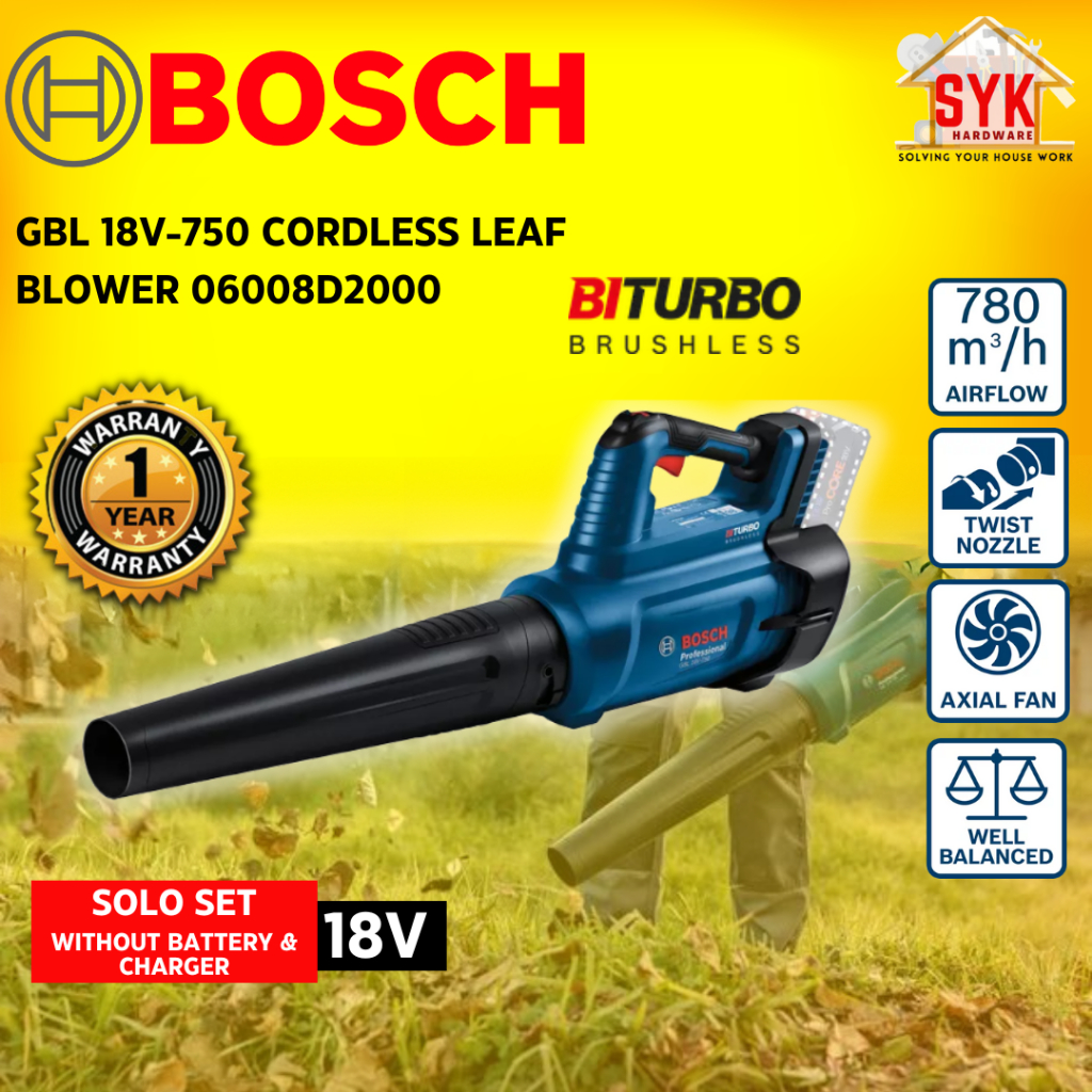 SYK Bosch GBL 18V-750 GBL18V-750 Cordless Leaf Blower Cordless Blower ...