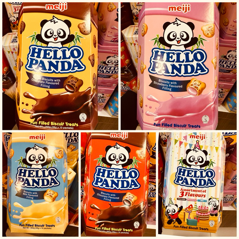 Coklat Langkawi Meiji Hello Panda Biscuits Strawberry/Milk Chocolate ...