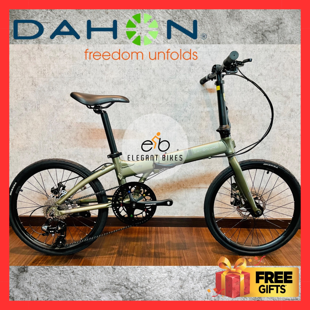 DAHON UNO RUBY 8 SPEED SHIMANO DISC BRAKE FOLDING BIKE BICYCLE | Shopee ...