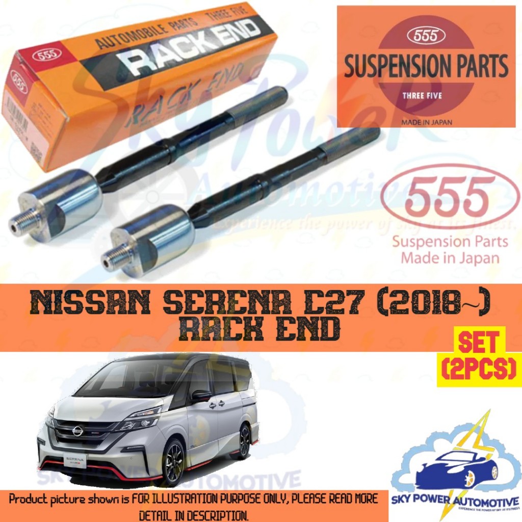 NISSAN SERENA C27 (2018~) 555 JAPAN BRAND STEERING RACK END (SET 2PCS ...