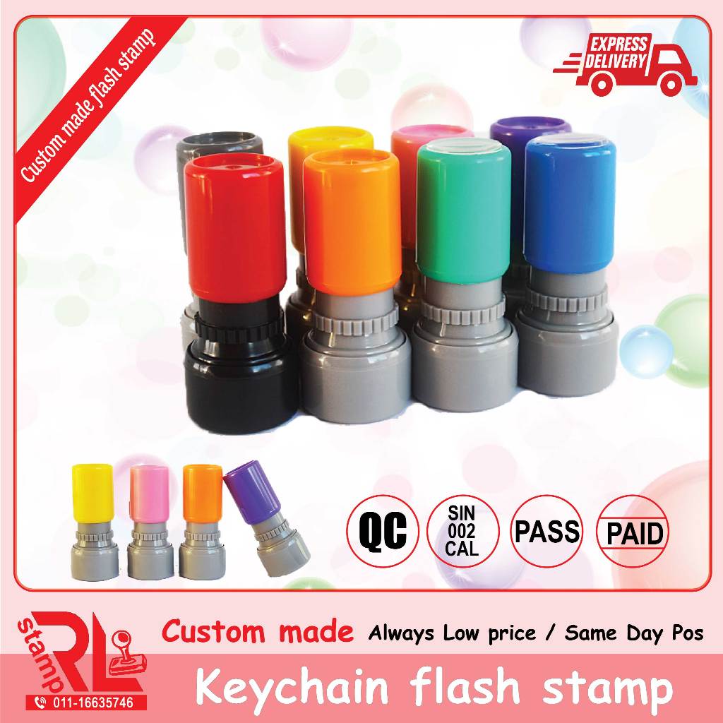 R17 Round Rubber Stamp / Pre Ink Rubber Stamp / Self Ink Rubber Stamp / Round Chop / Company ...