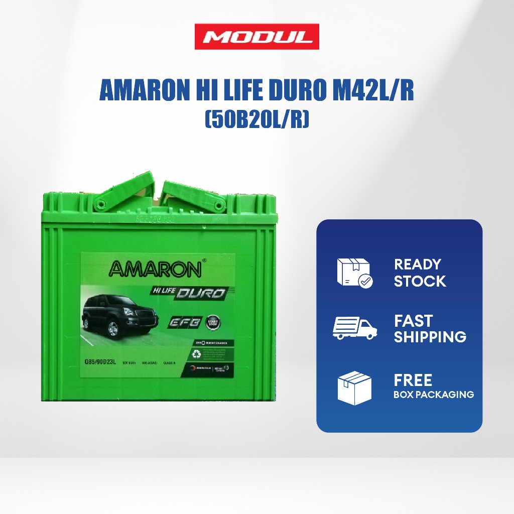 Amaron M42 50B20L/R EFB Start Stop Car Battery Bateri Kereta Perodua Myvi Bezza Aruz | Shopee ...