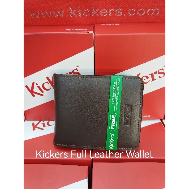 Kickers Full Leather Wallet 👉🏻100% Original👉🏻1KDRA-T-52996👉🏻Warna Brown ...