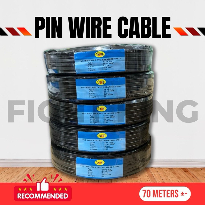 🔥100% Full Copper🔥2.5mm x 2 Core Flexible Cable PVC Twin Flat Cable Pin Wire PVC Insulated Cable ...