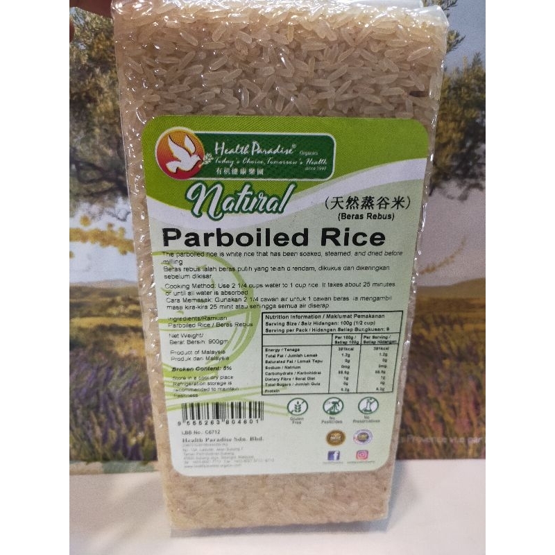 Health Paradise Natural Parboiled Rice 900g | Shopee Malaysia