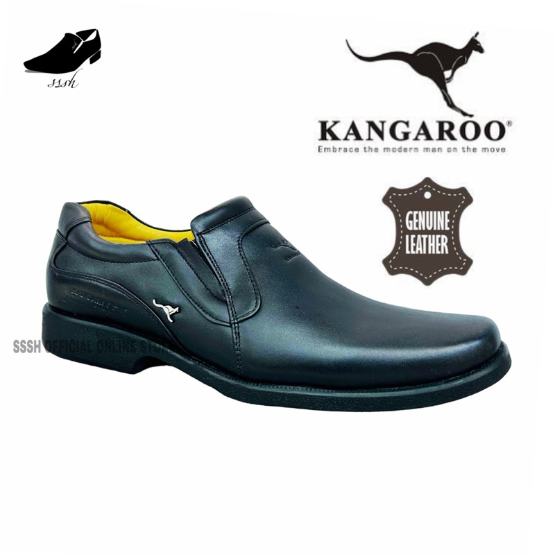 Original kangaroo men’s full leather officer formal shoes 8707 | Shopee ...