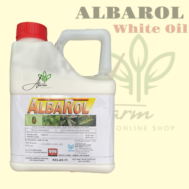Ancom Albarol® Insecticide 4 Liter / White Oil / Minyak Puith ...