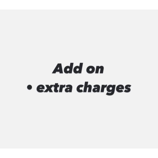 Add on extra charges (Rm60) | Shopee Malaysia