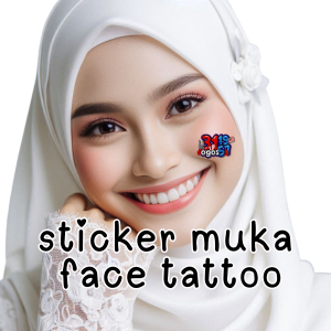 Sticker tattoo temporarry, sticker muka, stiker pipi, merdeka | Shopee ...
