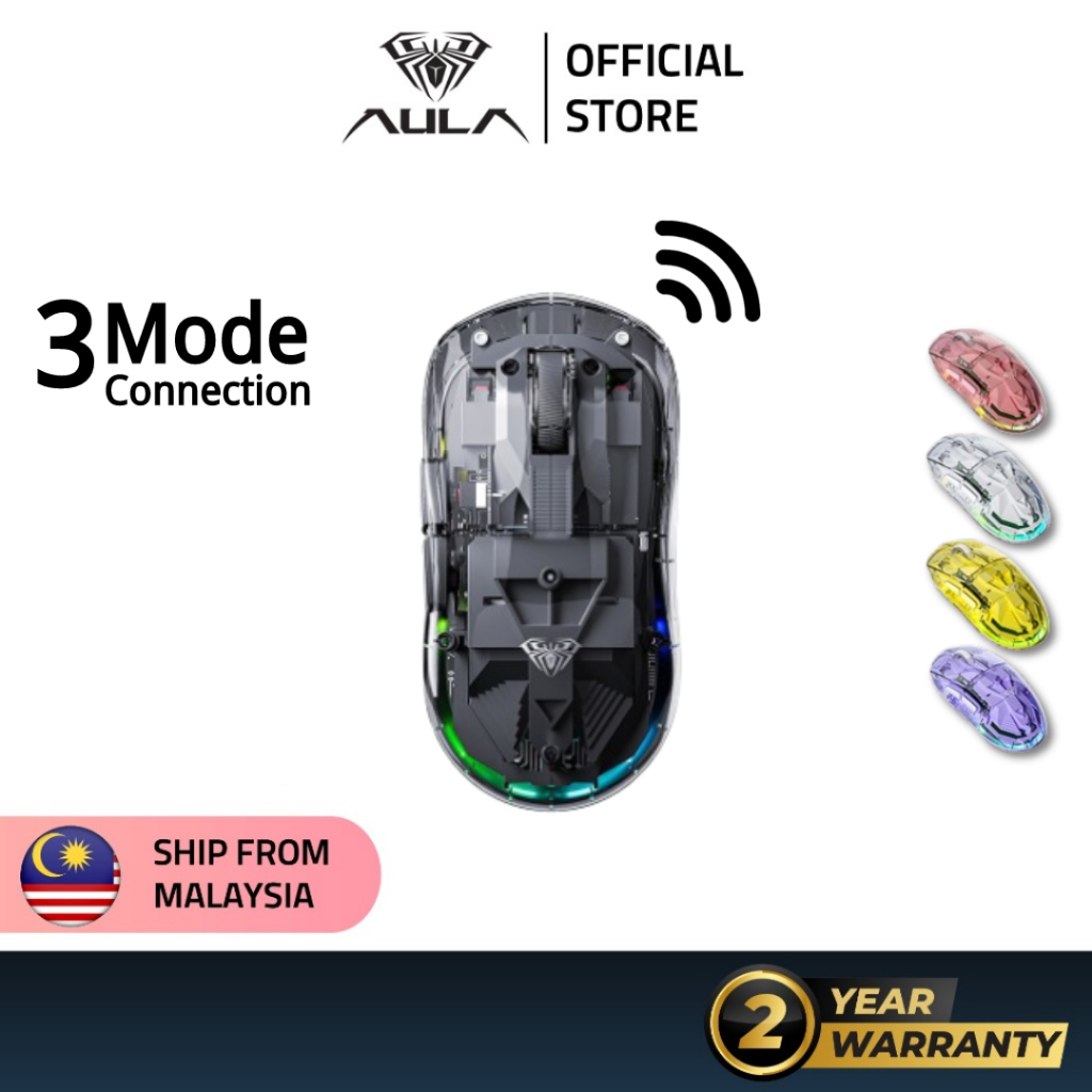 AULA SC660 3Mode Gaming Mouse Bluetooth/2.4G /Type-C 10000DPI Optical ...