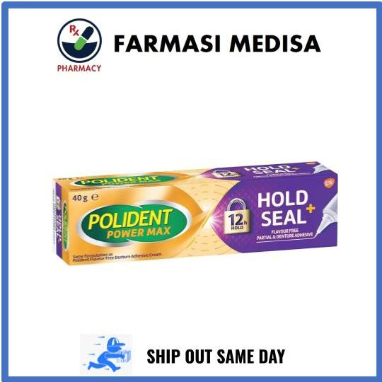 Polident Power Max Hold + Seal Gam Gigi Palsu Denture Adhesive | Shopee ...