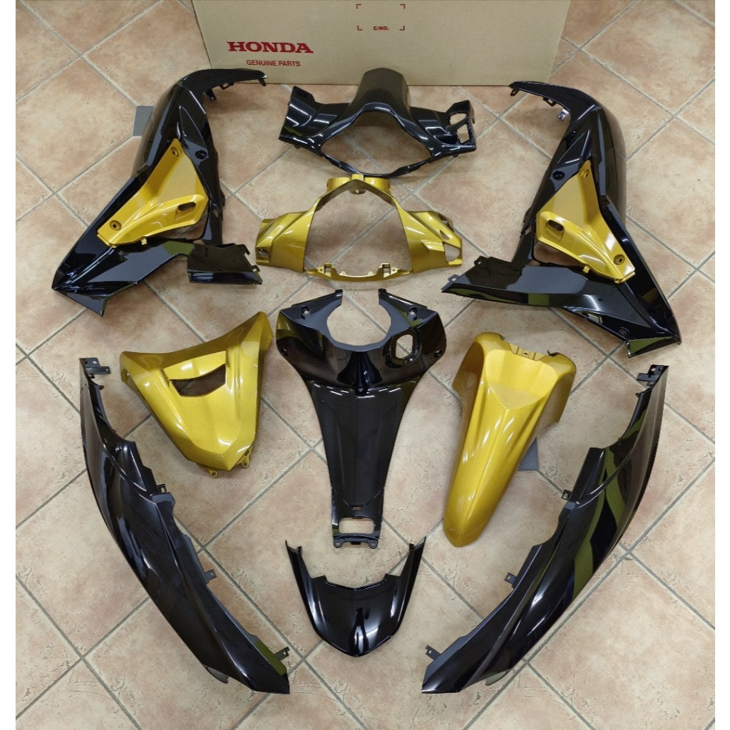 HONDA WAVE 125i (V2) COVERSET GOLD / BLACK ORIGINAL 06900-K73-M80ZA ...