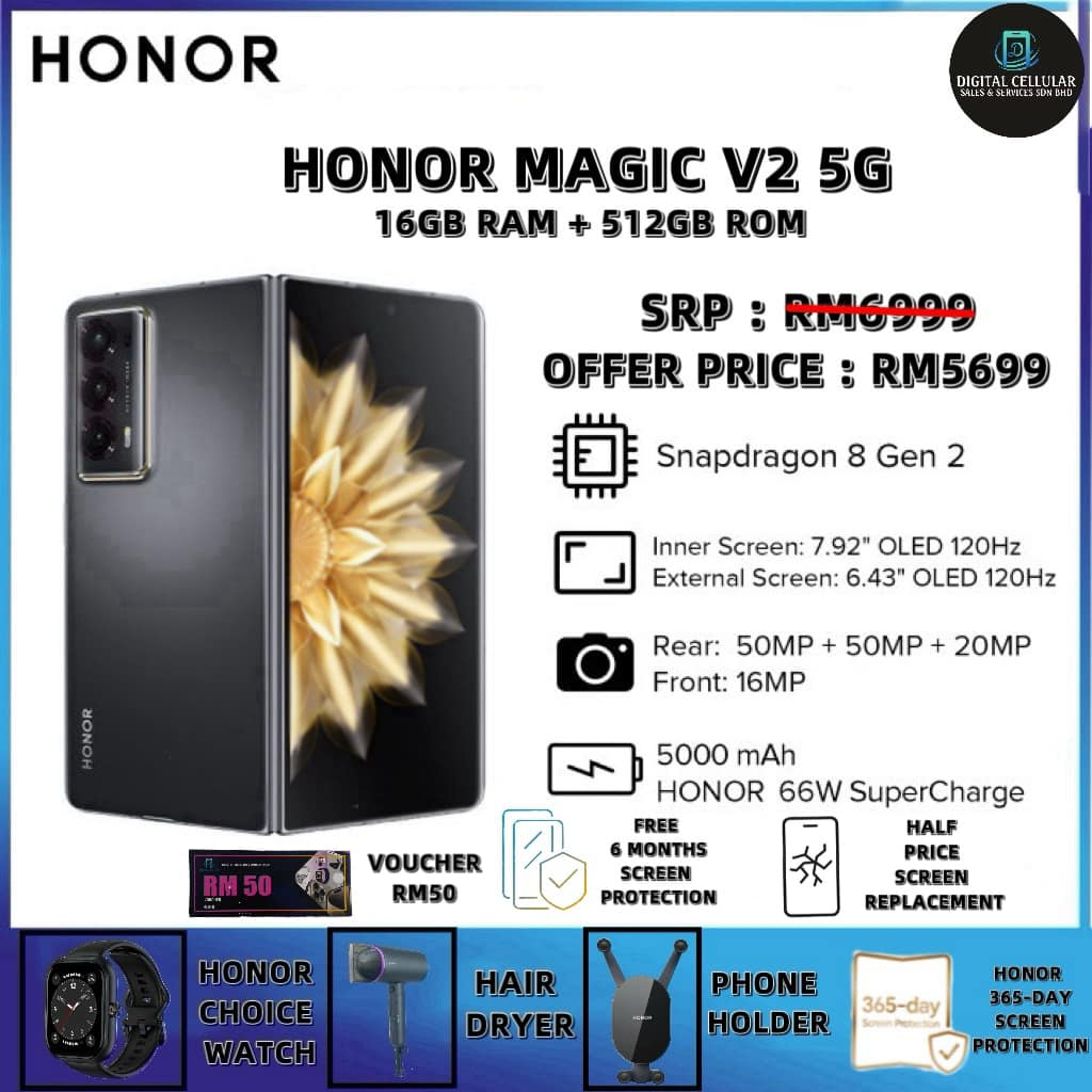 HONOR MAGIC V2 (16GB RAM + 512GB ROM) PROMO UNTIL 31 AUGUST!🔥 | Shopee ...