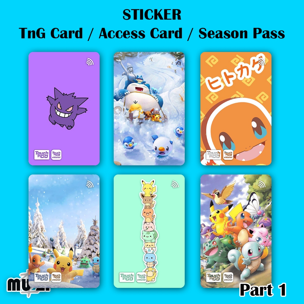 Pokemon TnG Card STICKER NFC STICKER Waterproof Thick Hard Material ...