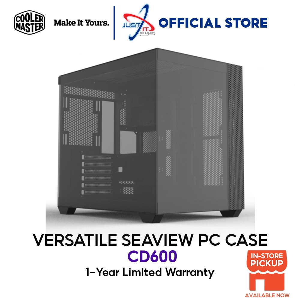 Cooler Master CD600 Versatile Seaview PC Case - Black/White | Shopee ...