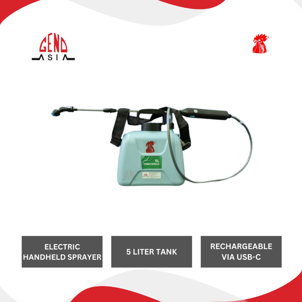 Electrical Handheld Sprayer (5L) - Rechargeble Battery Mist Sprayer ...