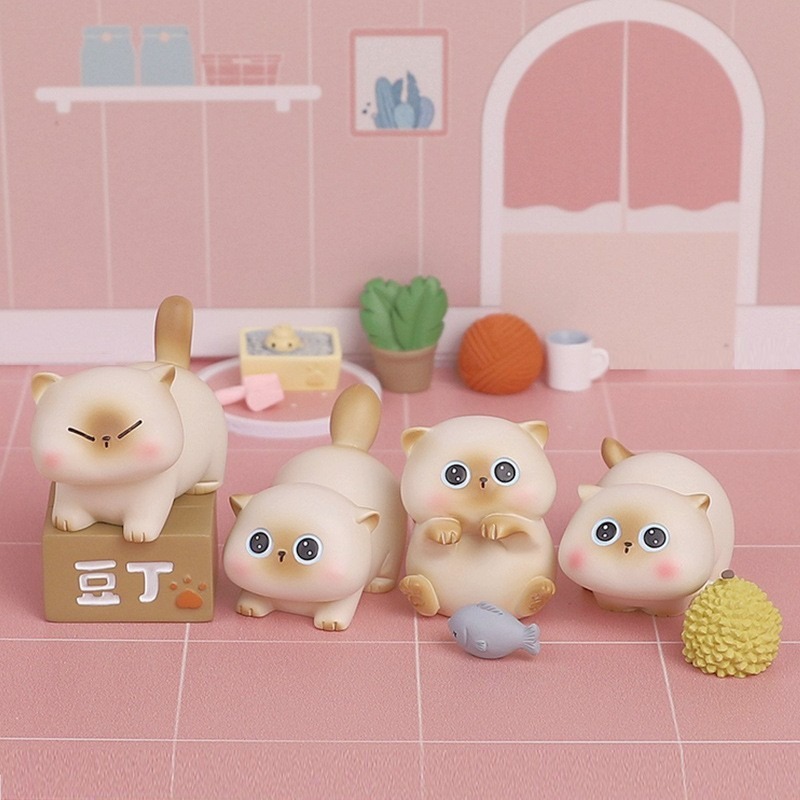 【BLIND BOX】 Baby Siamese Cat Figurine Figure Surprise Cute Collection ...