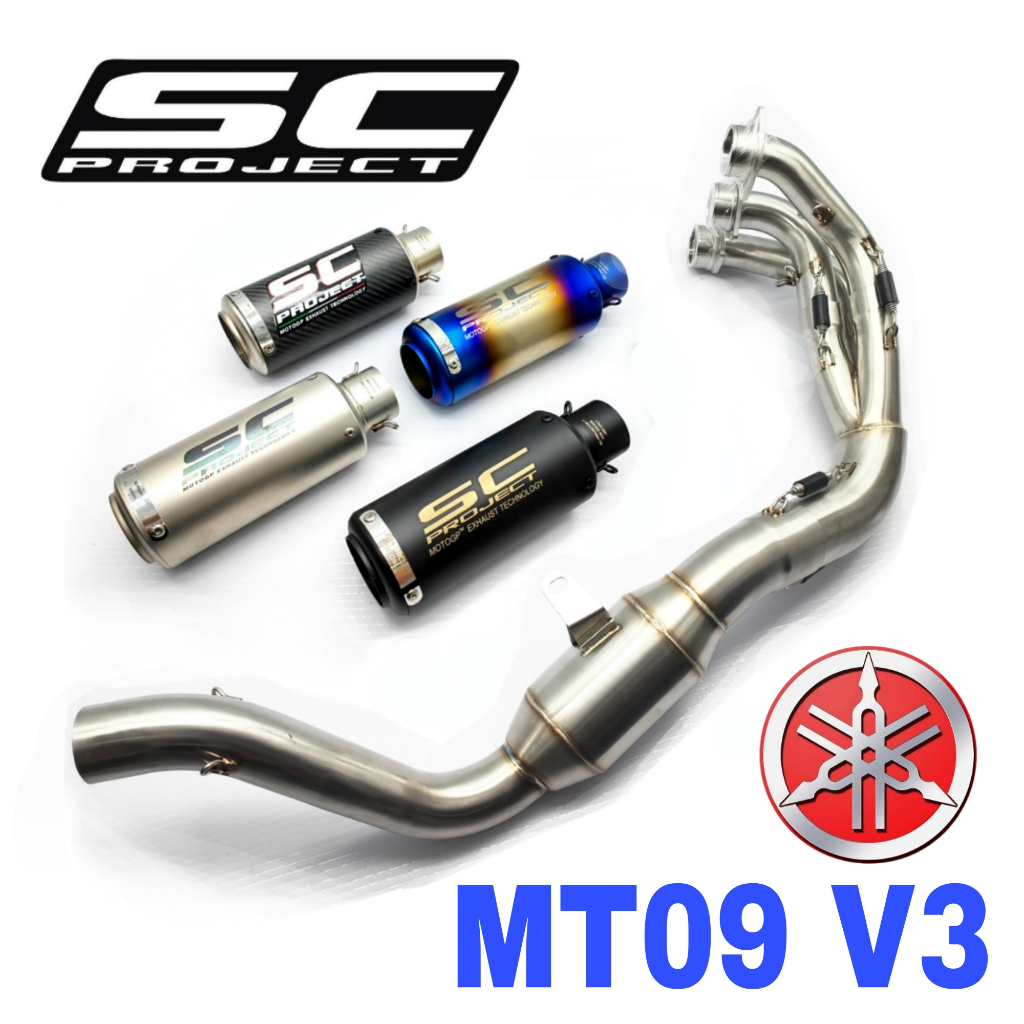 SC Project Exhaust YAMAHA MT09 V3 Full System Piping Power Boom ...
