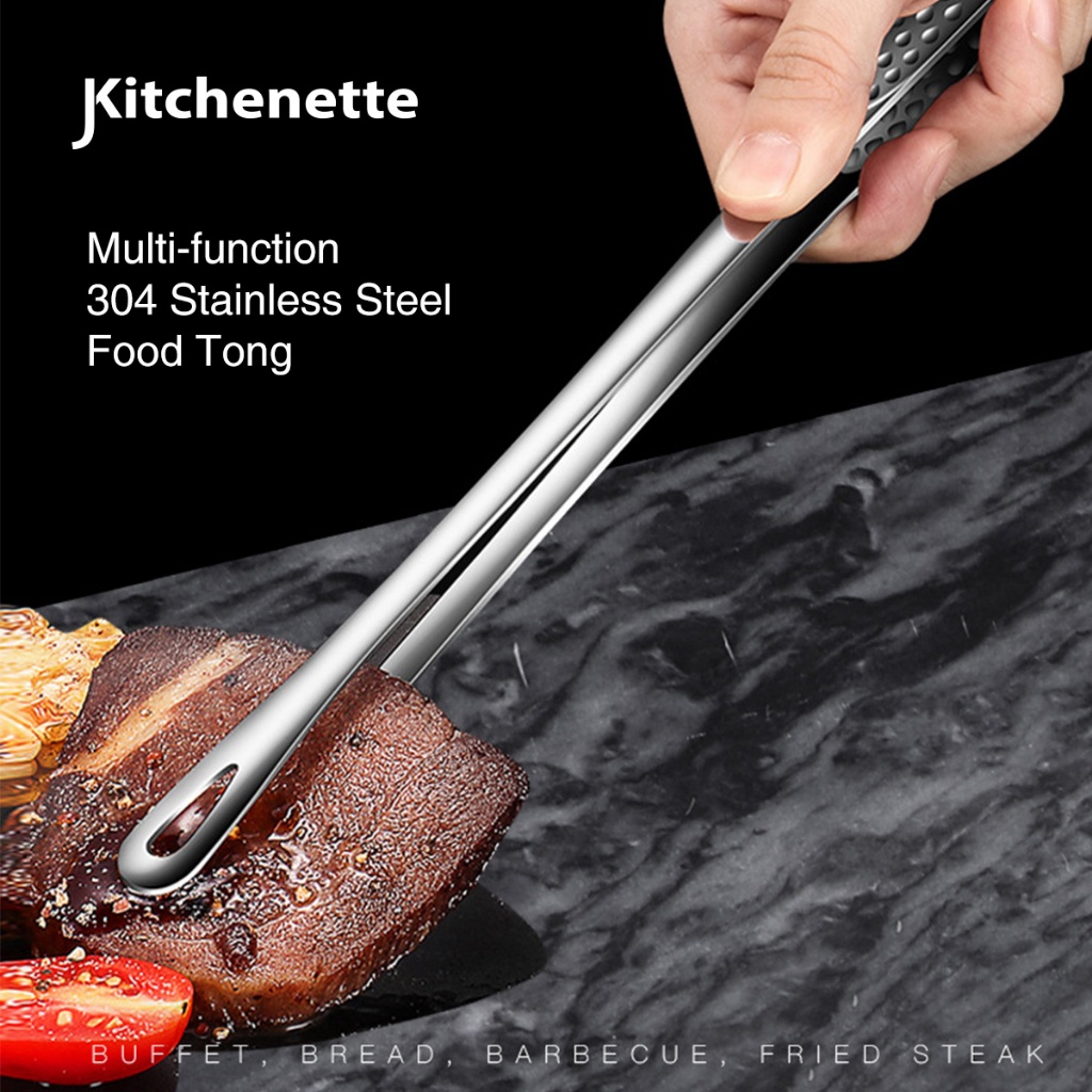 Jkitchenette Multifunction 304 Stainless Steel Food Tong Clip BBQ/Bread ...