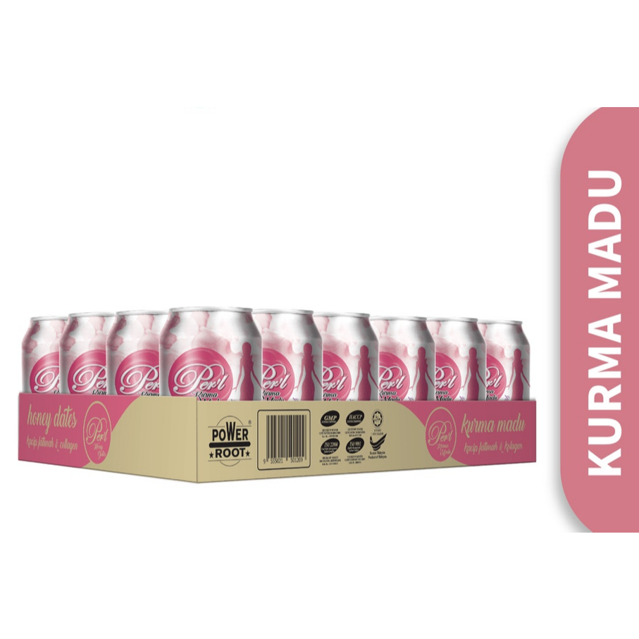 POWER ROOT - Perl Kacip Fatimah & Collagen Kurma Madu (250ml X 24 Cans) (1 Carton) | Shopee Malaysia