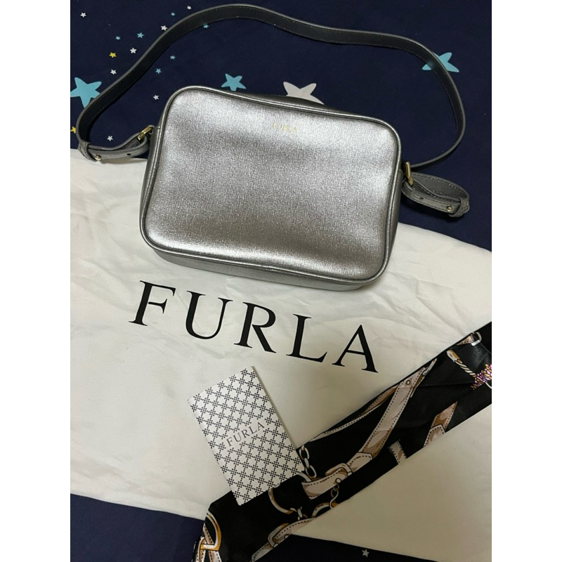 Furla Metalic Silver Camera Bag (Authentic) | Shopee Malaysia