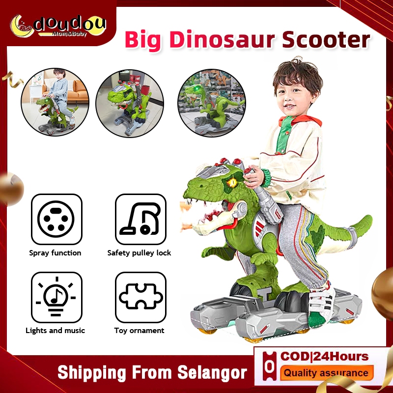 Dinosaur Scooter Kids Ride On Dinosaur Electric With Sounds and Smoke ...