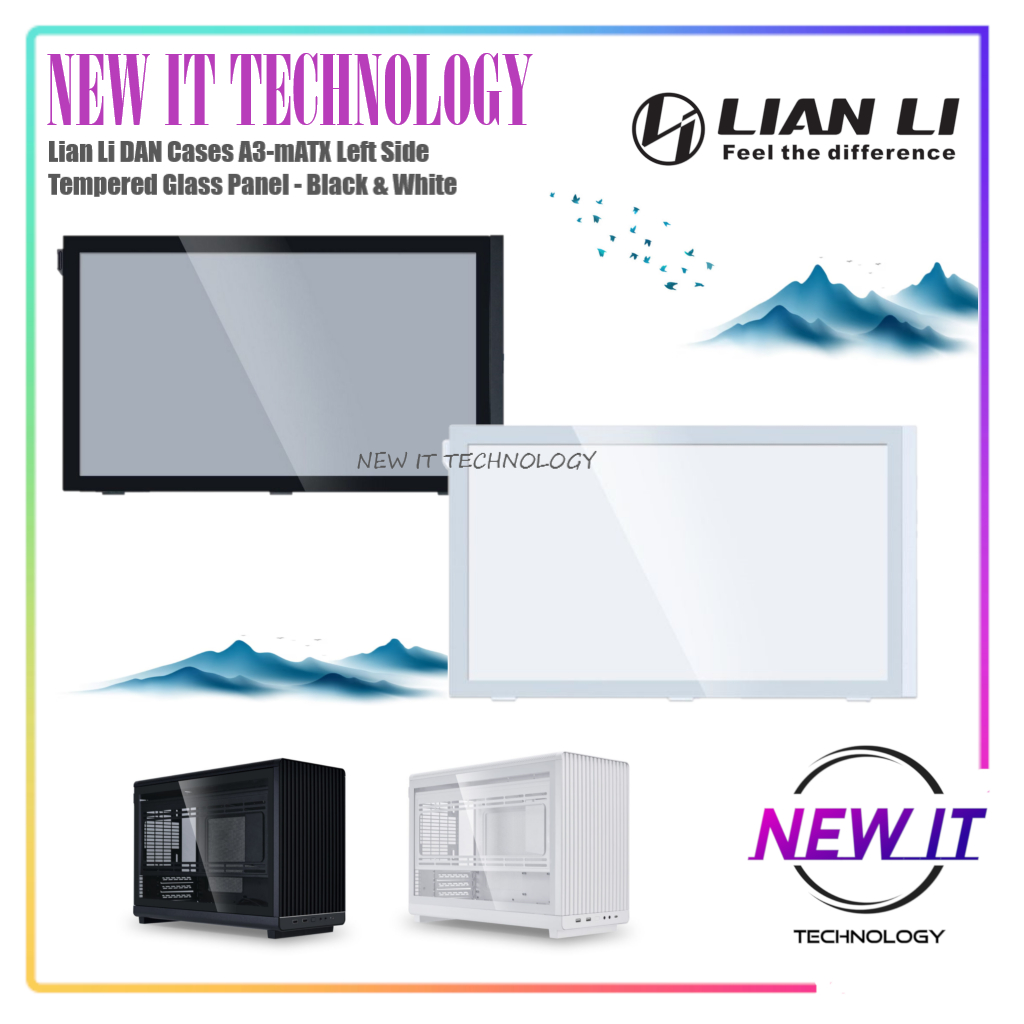 Lian Li DAN Cases A3-mATX Left Side Tempered Glass Panel - Black ...