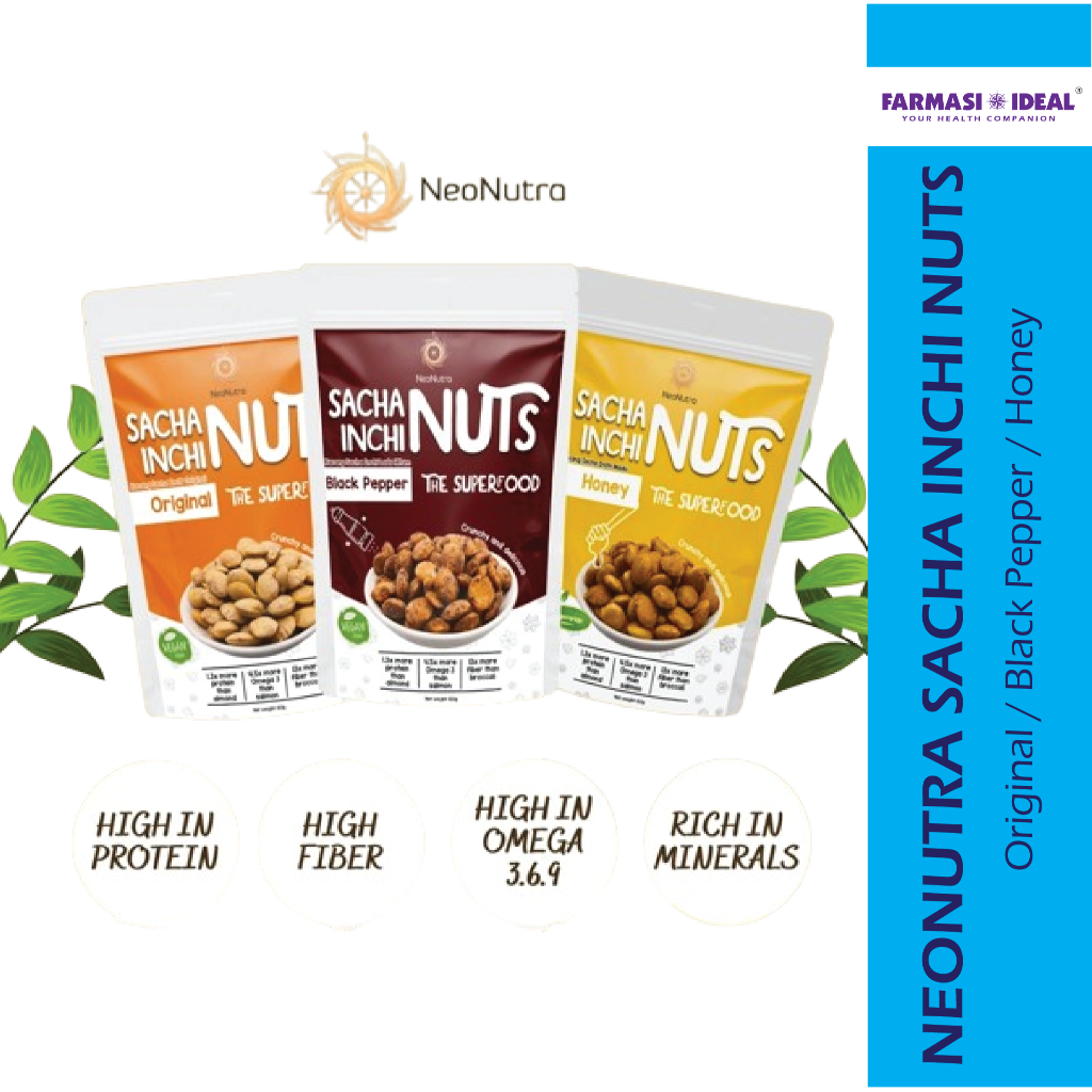 NEONUTRA Roasted Sacha Inchi Nuts Honey/Black Pepper/Original 150gm ...