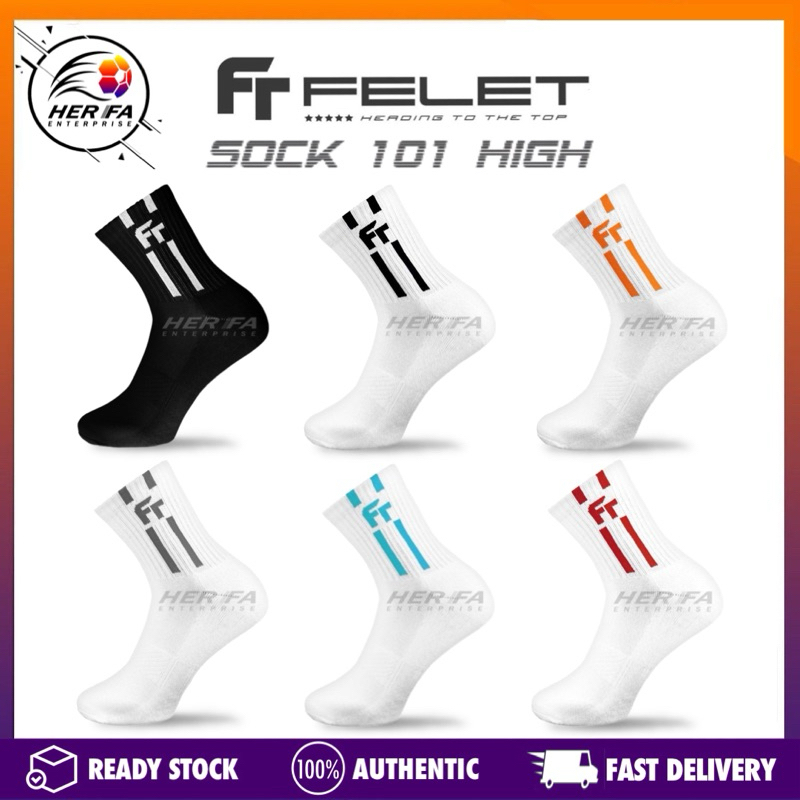 FELET SOCK 101 High Sport Socks Badminton 100%ORIGINAL Stockin Sukan SO ...