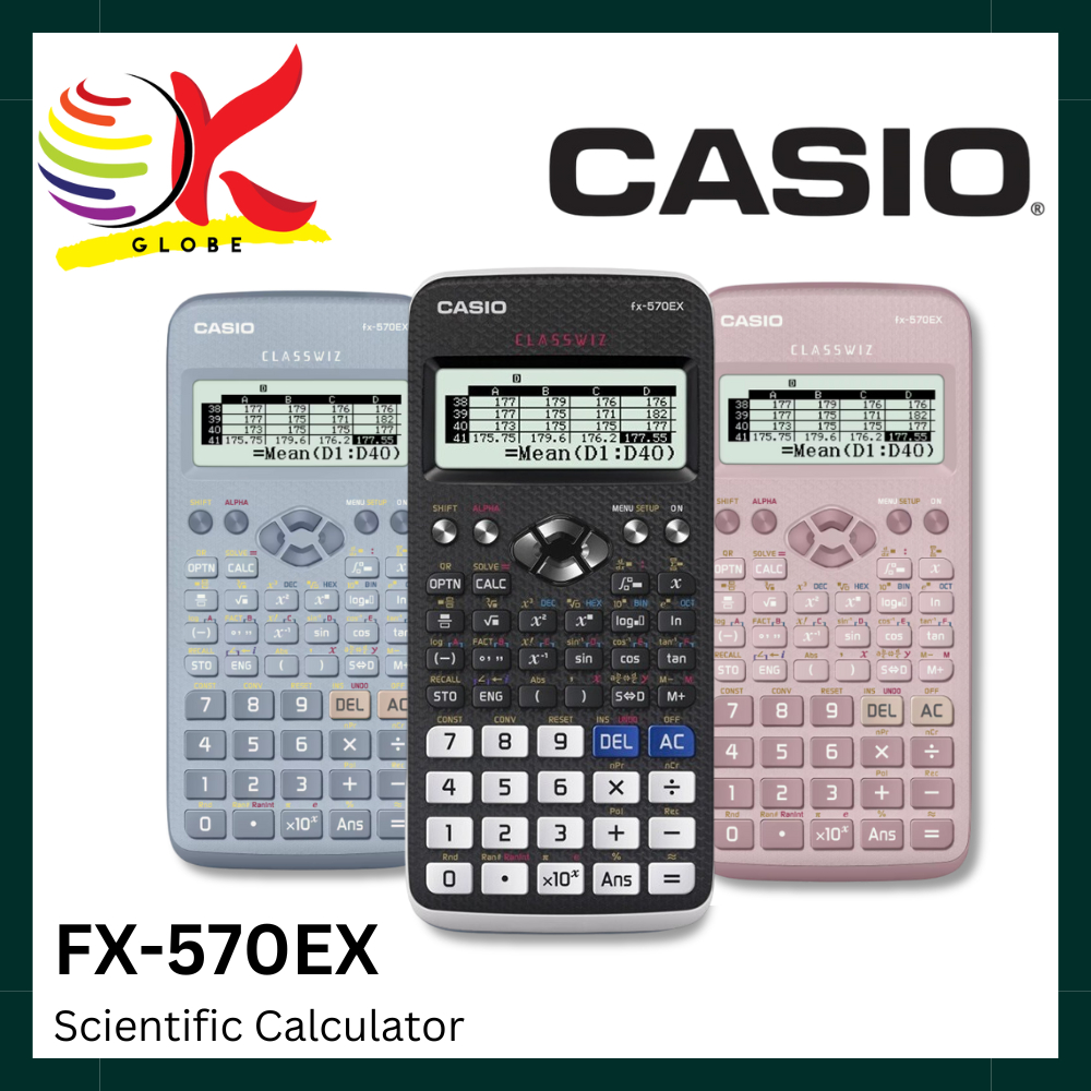 CASIO FX-570EX CLASSWIZ STANDARD SCIENTIFIC CALCULATOR WITH 10+2 DIGITS ...