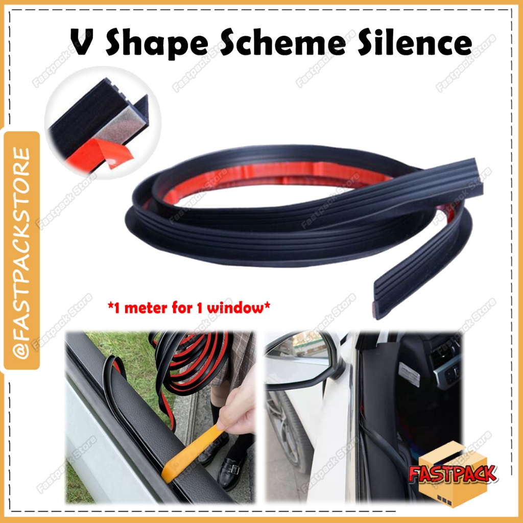 V Shape Sound Proof Car Window Seal Strip Lift Sealing Strips Rubber ...