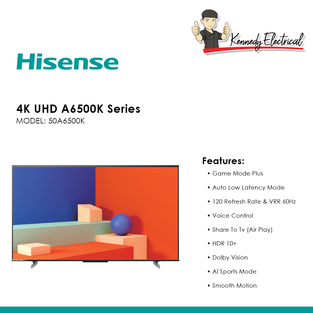 Hisense 50" 4K UHD A6500K Series 50A6500K | Shopee Malaysia