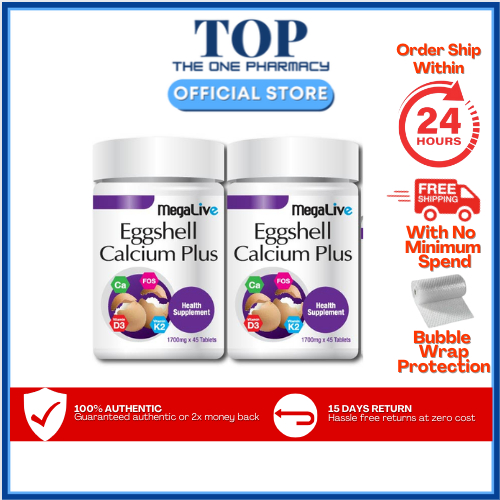 MegaLive Eggshell Calcium Plus (45'S/ 2X 45'S ) | Shopee Malaysia
