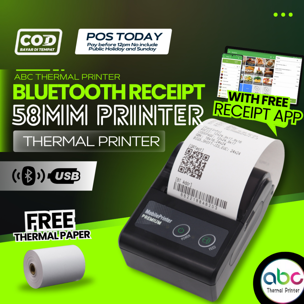 MPT - 𝗙𝗥𝗘𝗘POS !!《Shipping 24 hour》Resit Printer • SRS Resit • Mobile ...