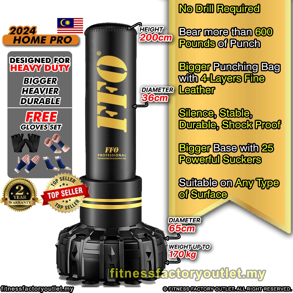FFO HOME PRO Free Standing Punch Bag Heavy Duty Boxing Punching ...