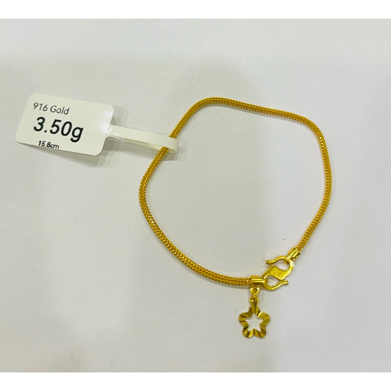 Youloong Rantai/Gelang tangan Pandora EMAS916/ 916Gold Pandora bracelet ...