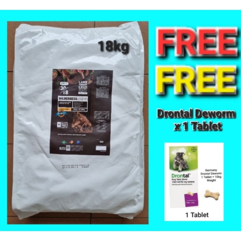 Exp:2026 Apr / 18kg Wilderness Legend Lamb Turkey & Bison Grain Free All Life Stages / Salmon ...