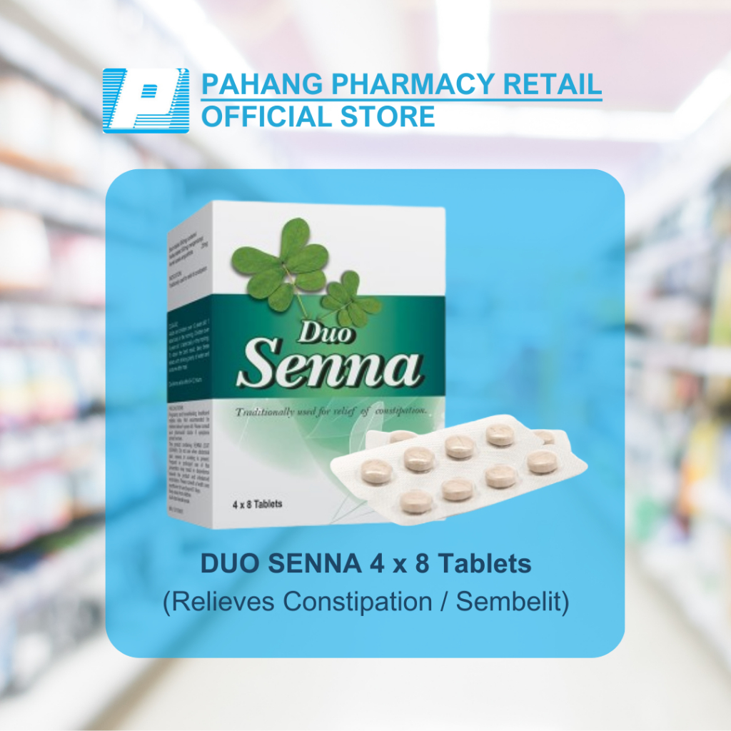 DUO SENNA 4 x 8 Tablets (Relieves Constipation | Sembelit) | Shopee ...