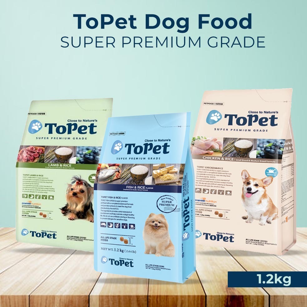 ToPet Dog Food Lamb & Rice / Chicken & Rice / Fish & Rice 1.2kg ...