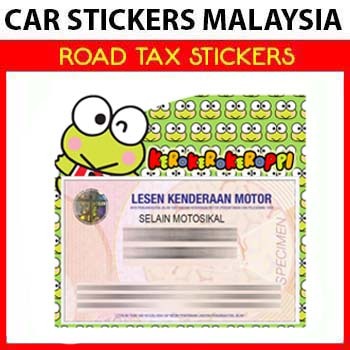 New Roadtax Holder 2024 sticker -Keroppi Design Two Car Sticker Cartoon ...