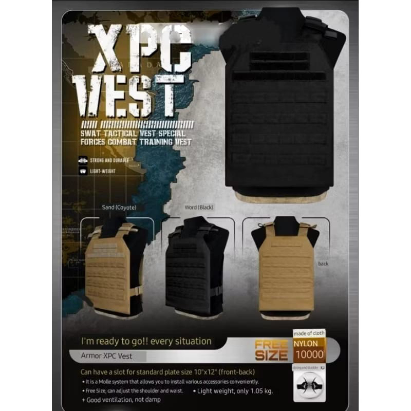 VEST : XPC VEST FOR TRAINING/BODY ARMOUR | Shopee Malaysia
