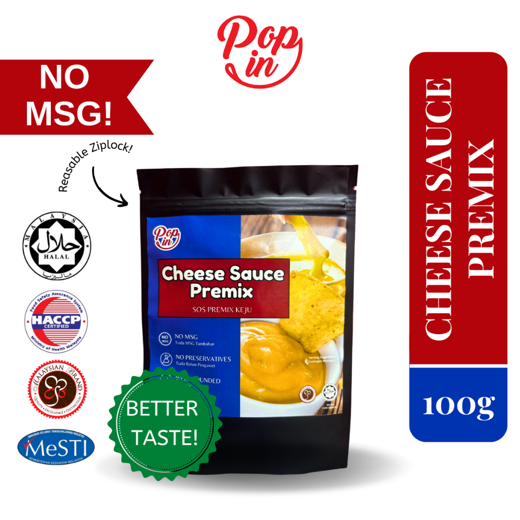 Pop-In Spicy Cheese Powder Nacho Dip Sauce /All Purpose Serbuk Cheese ...