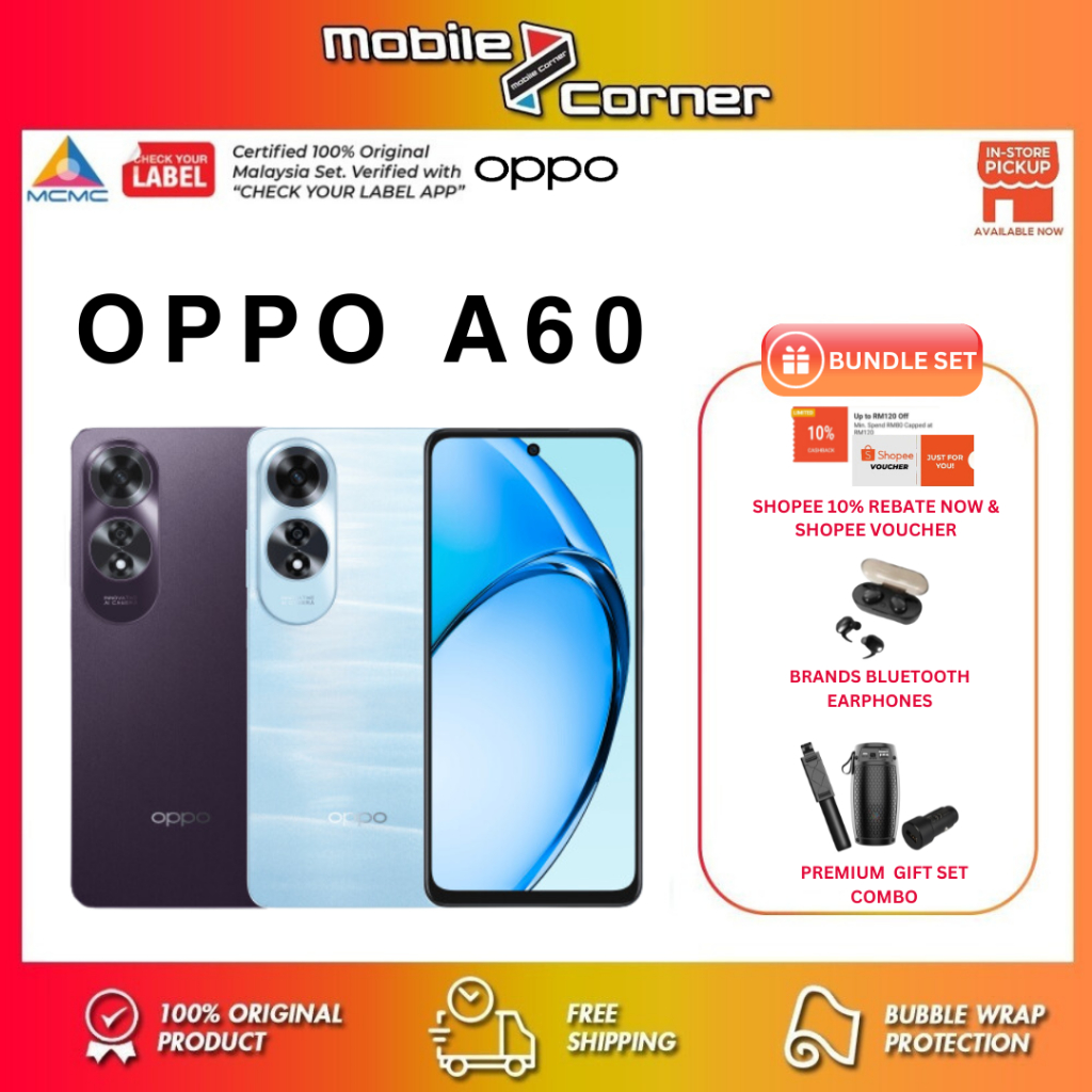 OPPO A60 16GB(8+8)RAM + 128GB/256GB ROM | 45W SuperVOOC , 50MP Ultra ...